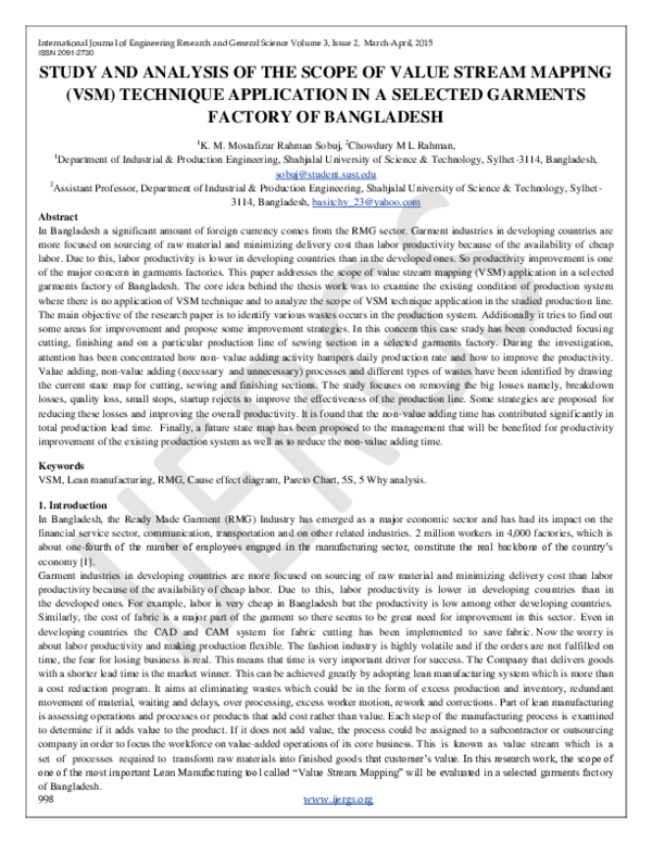 (PDF) STUDY AND ANALYSIS OF THE SCOPE OF VALUE STREAM MAPPING (VSM ...