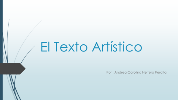 (PPT) El Texto Artístico