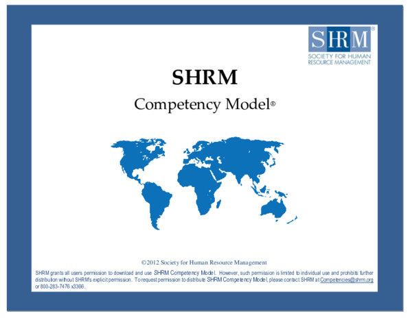 (PDF) SHRM Competency Model