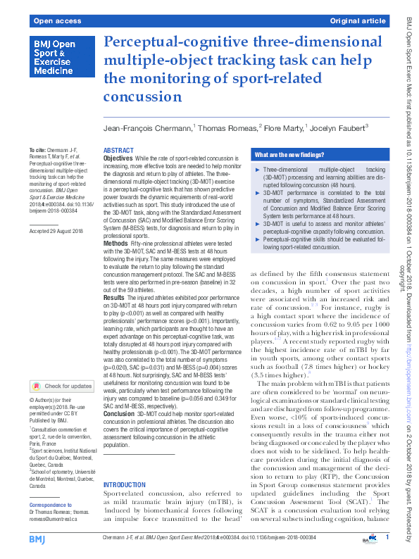 Pdf Perceptual Cognitive Three Dimensional Multiple Object Tracking