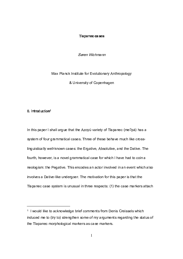 (PDF) Tlapanec cases