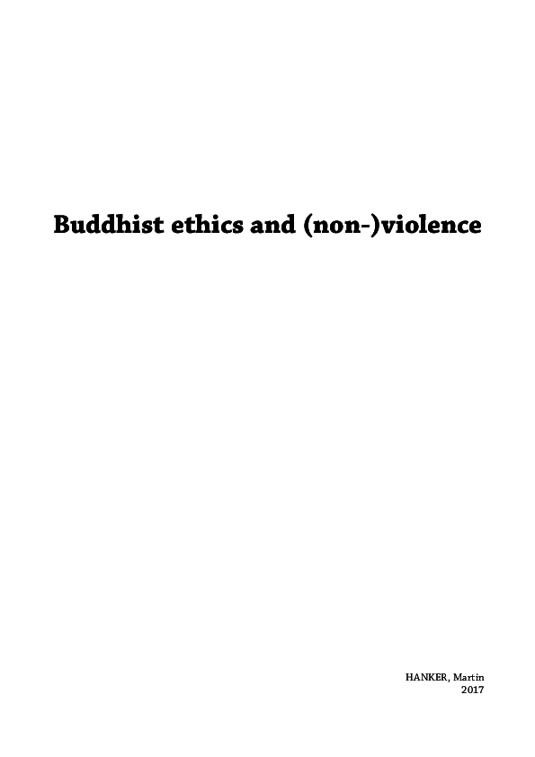 (PDF) Buddhist ethics and (non-)violence