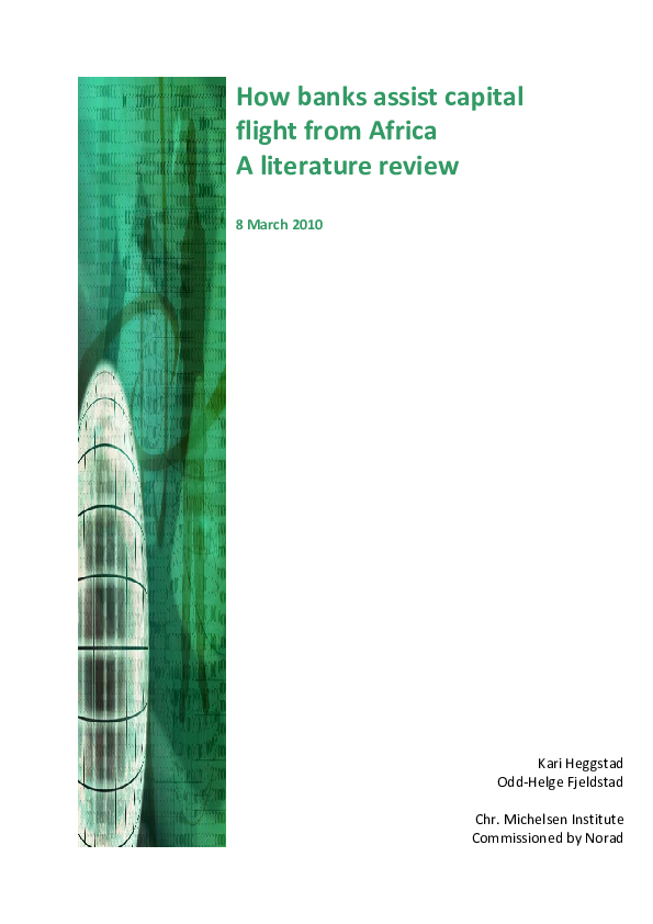 (PDF) How banks assist capital flight from Africa A literature review