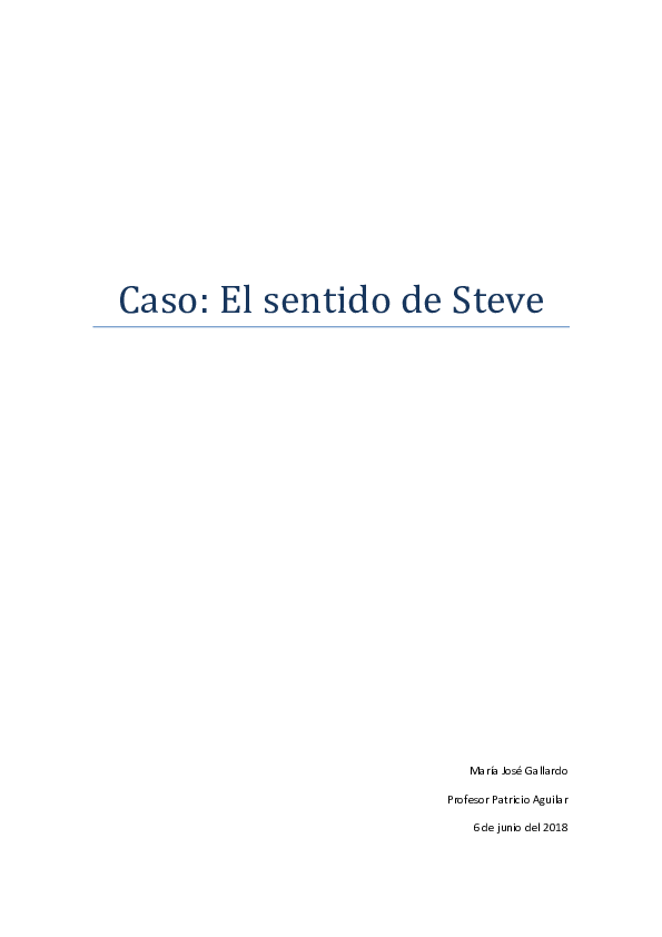 (DOC) Caso steve | Maria Jose Gallardo - Academia.edu