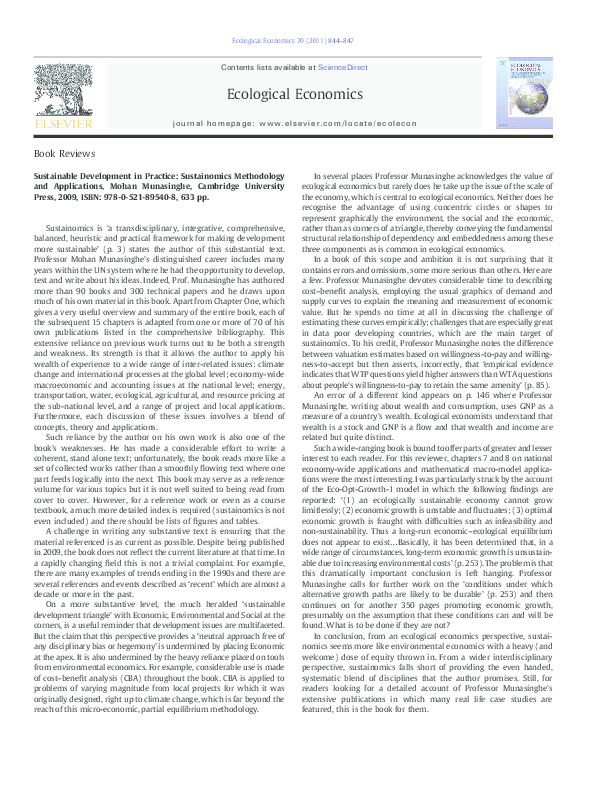 (PDF) Sustainable Development in Practice: Sustainomics Methodology and ...