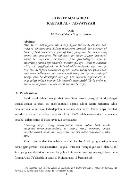 Pdf Konsep Mahabbah Pdf