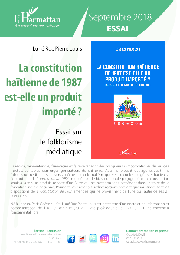 (PDF) La constitution haitienne de 1987 est elle un produit importe
