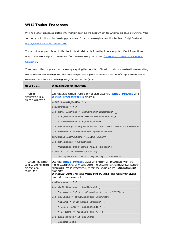 (DOC) WMI Tasks: Processes