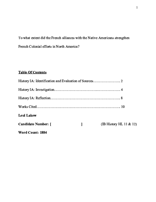 (PDF) To what extent did the French alliances with the Native Americans ...