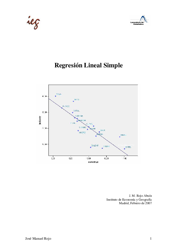 (PDF) Regresión Lineal Simple