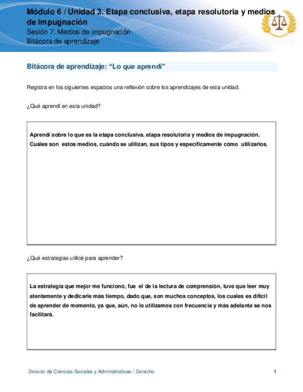 (DOC) Bitácora de aprendizaje: " Lo que aprendí