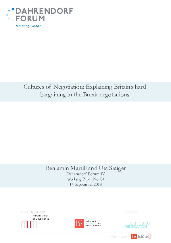 (PDF) Cultures of Negotiation: Explaining Britain's Hard Bargaining in ...
