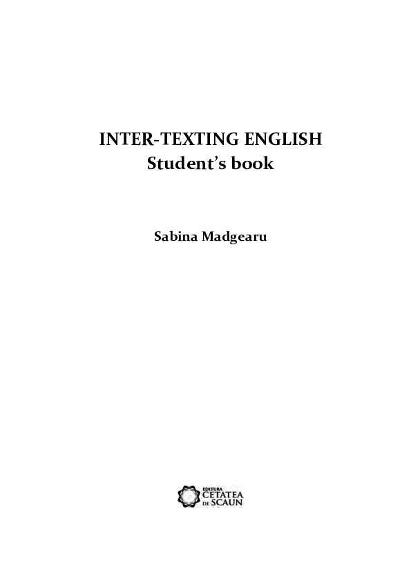 (PDF) INTER-TEXTING ENGLISH Student's book