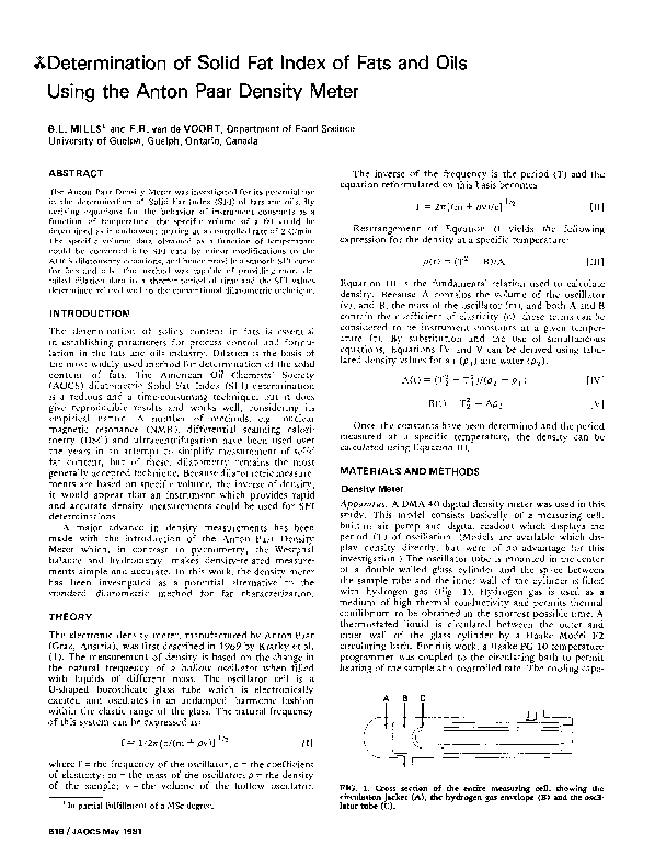 (PDF) 013 - 1981 - The determination of the solid fat index of fats and ...