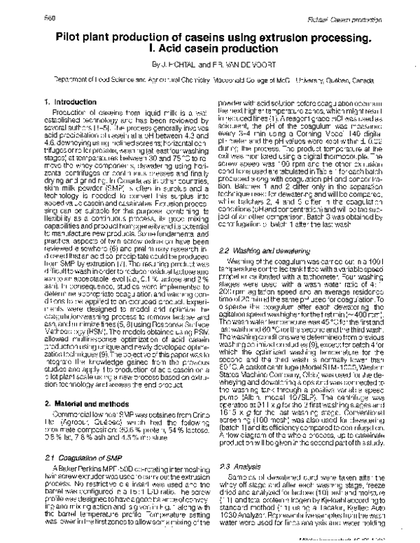 (PDF) 071 - 1990 - Pilot plant production of caseins using extrusion ...