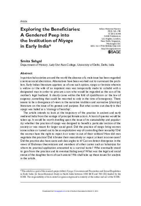 (PDF) Exploring the Beneficiaries: A Gendered Peep into the Institution ...