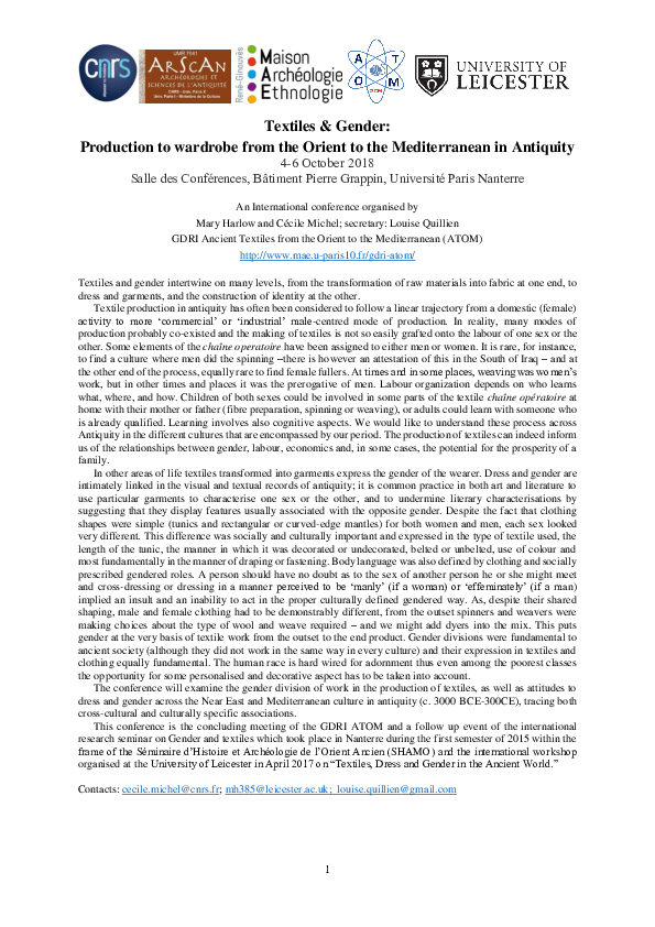 (PDF) Towards engendering textile production in Middle Bronze Age Crete ...