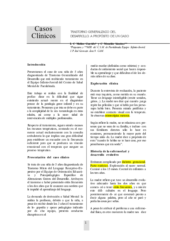 (DOC) Caso -Trastorno generalizado del desarrollo