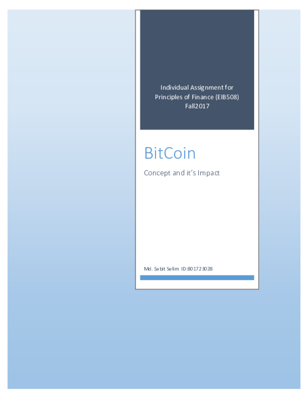 (DOC) The concept of Bitcoin