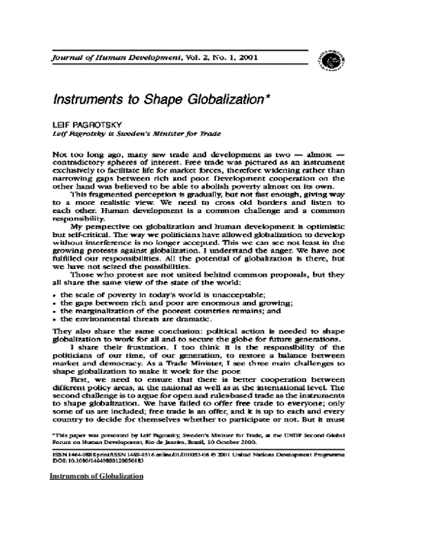 (DOC) Instruments of Globalization