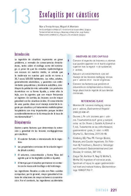 (PDF) Esofagitis por cáusticos