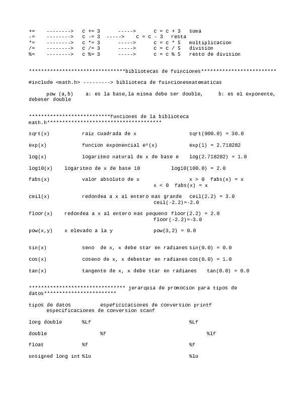 Operadores de asignacion