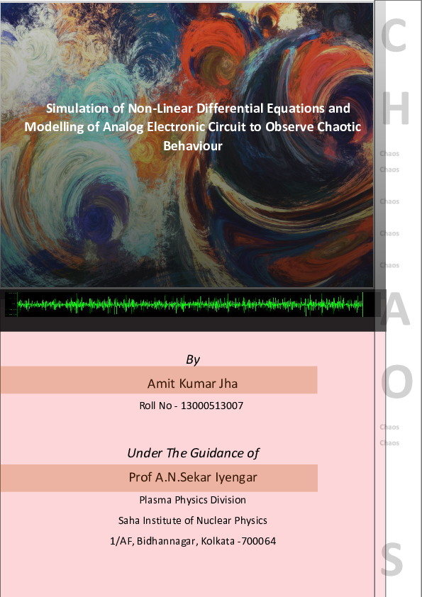 (PDF) Simulation of Non-Linear Differential Equations and Modelling of Analog Electronic Circuit ...