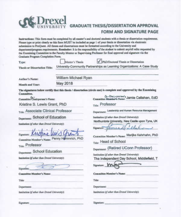 (PDF) William Ryan Drexel University Dissertation (May 2018) with Approval Form