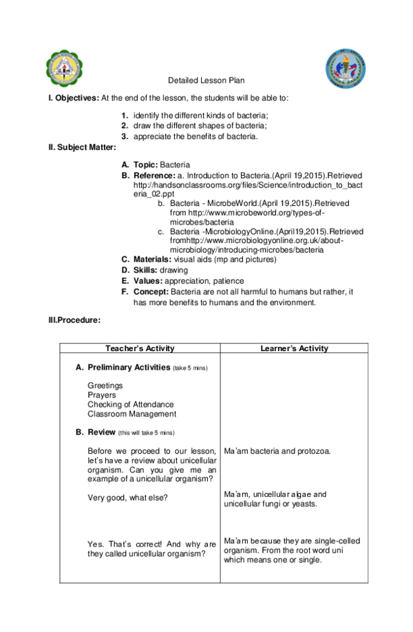 (DOC) Detailed Lesson Plan