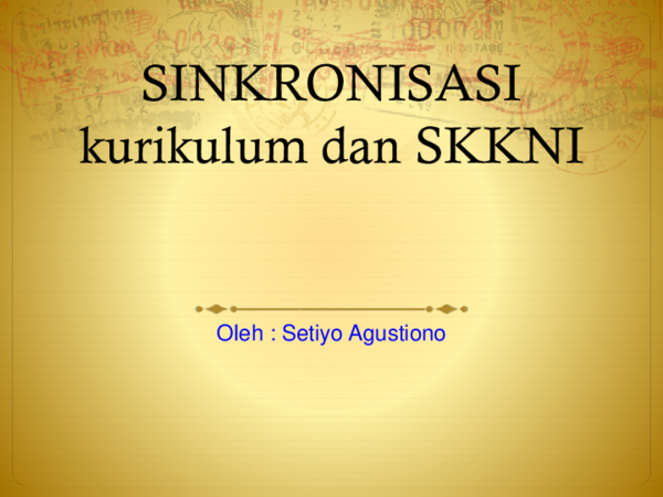 (PPT) Presentation sinkronisasi kurikulum
