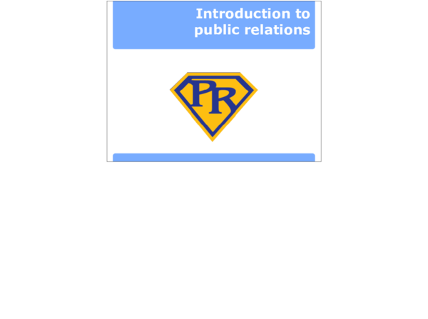 (PDF) Introduction to public relations