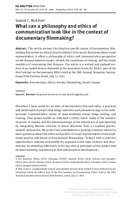 (PDF) What Can a Philosophy and Ethics of Communication Look Like in ...