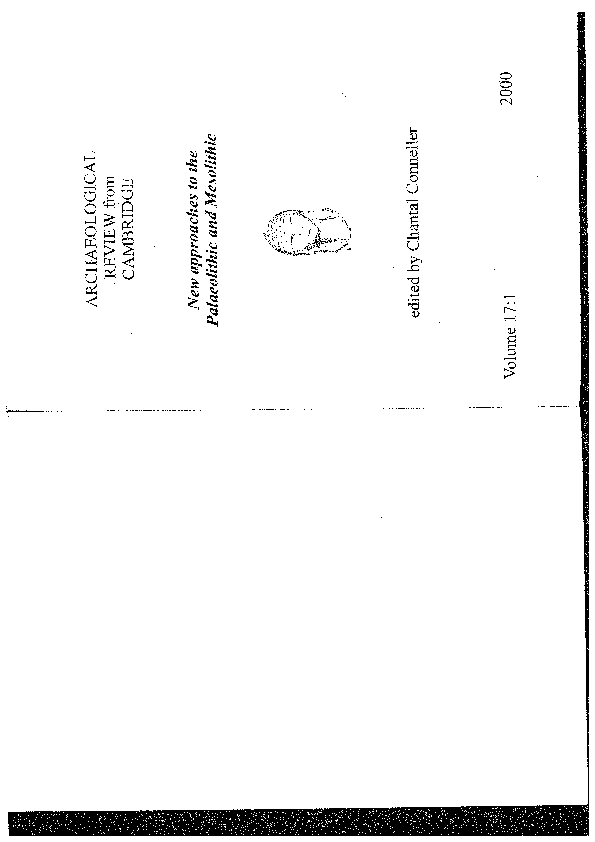 (PDF) The Palaeolithic and post-processualism : a pragmatic approach?