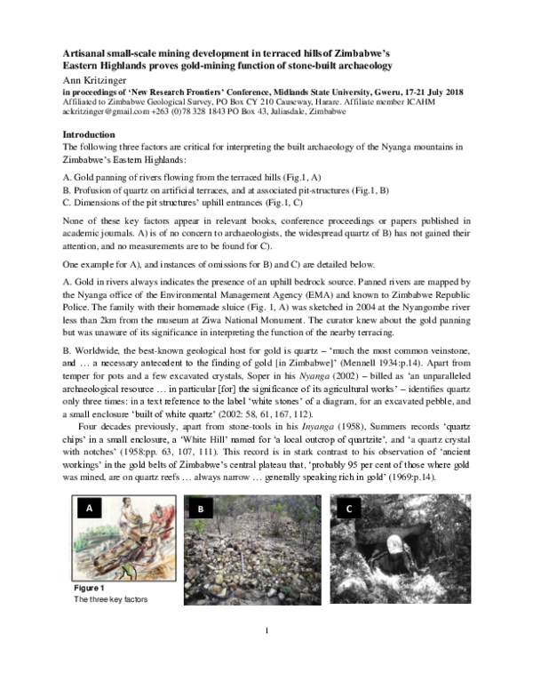 (PDF) Artisanal small-scale mining development in terraced hills of ...