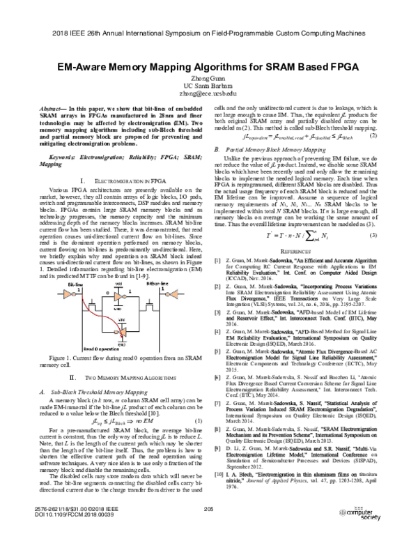 Pdf Em Aware Memory Mapping Algorithms For Sram Based Fpga Zhong 0687