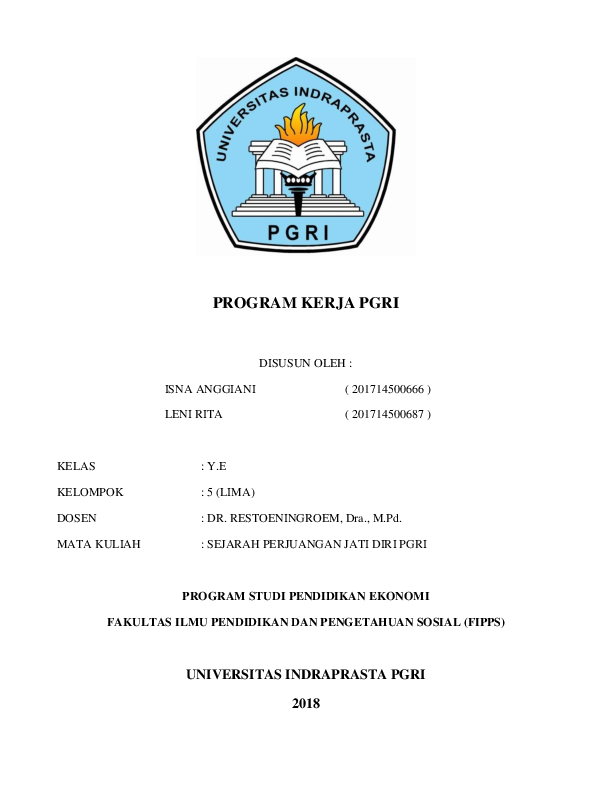 (DOC) PROGRAM KERJA PGRI