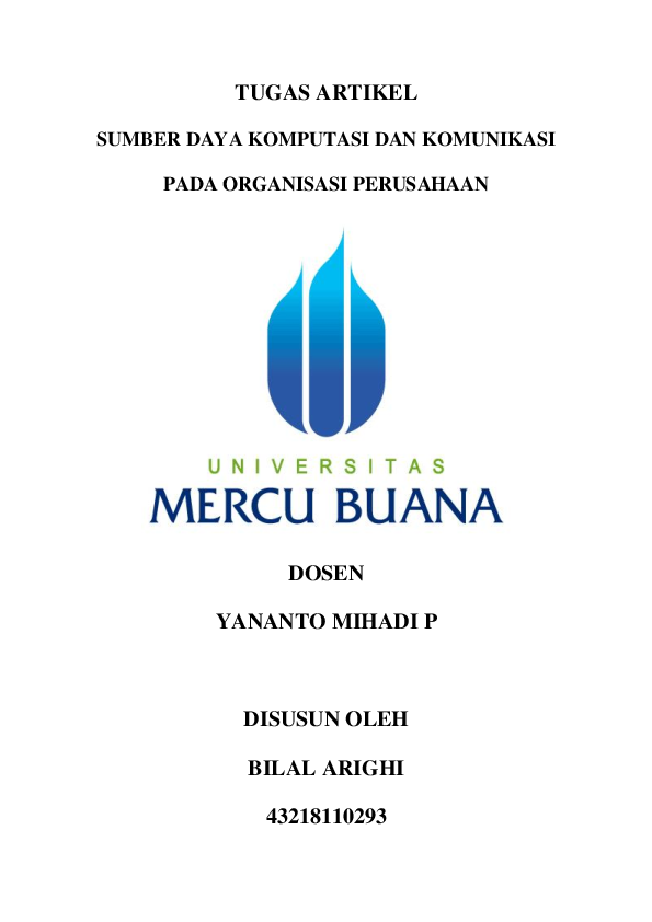 (DOC) TUGAS SIM, BILAL ARIGHI, YANANTO MIHADI P, SUMBER DAYA KOMPUTASI ...