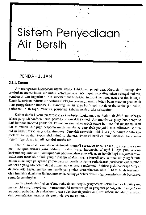(PDF) Sistem penyediaan air bersih