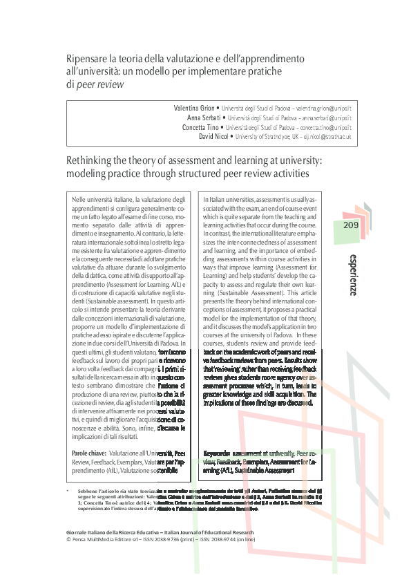 (PDF) Rethinking the theory of assessment and learning at university: modeling practice through ...