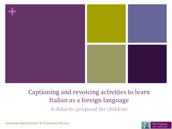 (PPT) Captioning and revoicing activities to learn Italian as a foreign ...