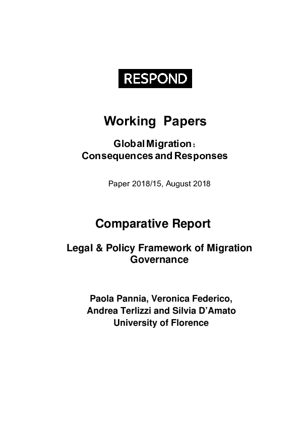 (PDF) Comparative Report: Legal and Policy Framework of Migration ...