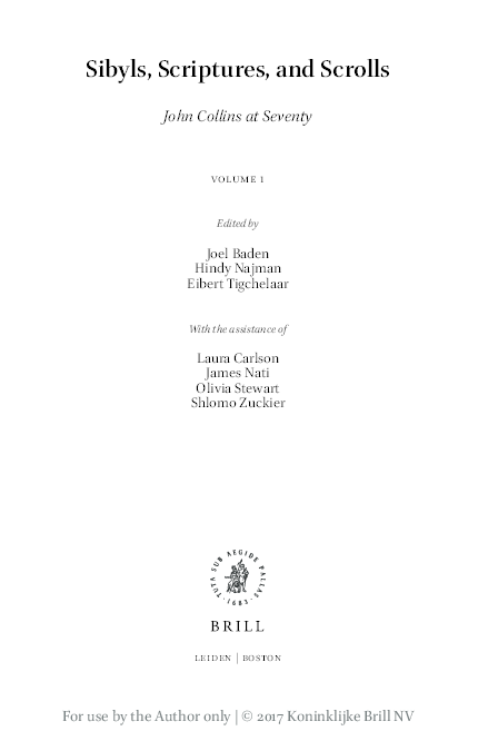 (PDF) Mother Zion in Baruch 4:5-5:9 and Baruch 1-12: Different Models ...