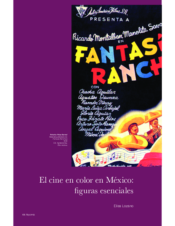 (PDF) El cine en color en México: figuras esenciales