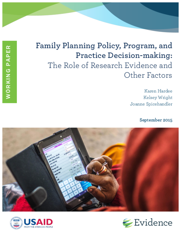 (PDF) Family Planning Policy, Program, and Practice Decision-making ...