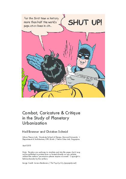 (PDF) Neil Brenner and Christian Schmid, “Combat, caricature and ...