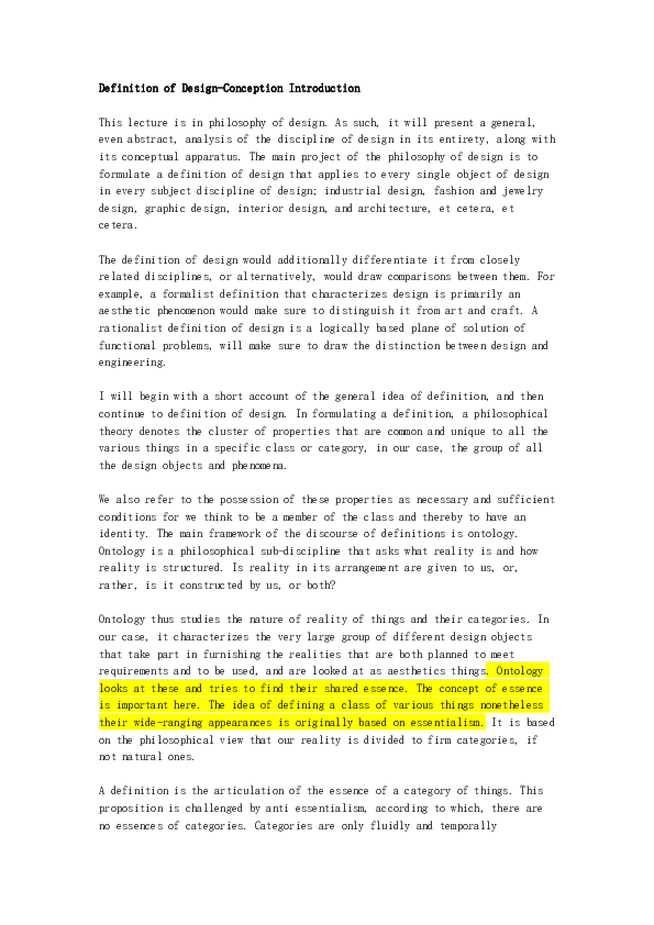 (DOC) Definition of Design-Conception Introduction