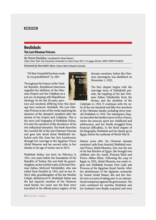 (PDF) Neslishah: The Last Ottoman Princess