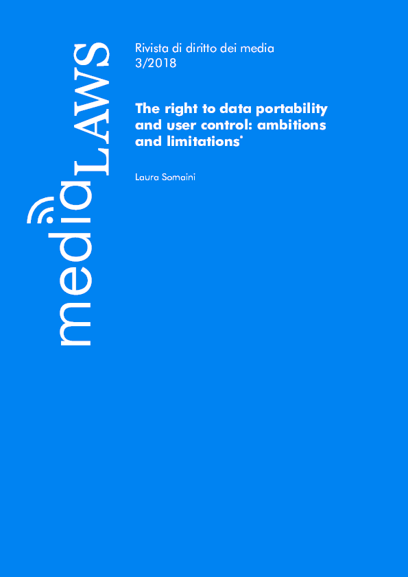(PDF) The right to data portability and user control: ambitions and ...