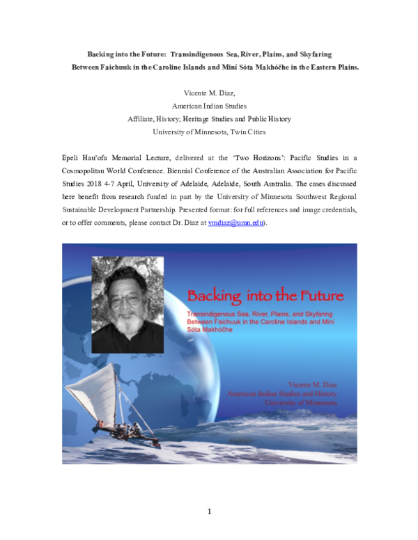 (PDF) Diaz 2018 "Backing into the Future: Transindigenous Sea, River ...