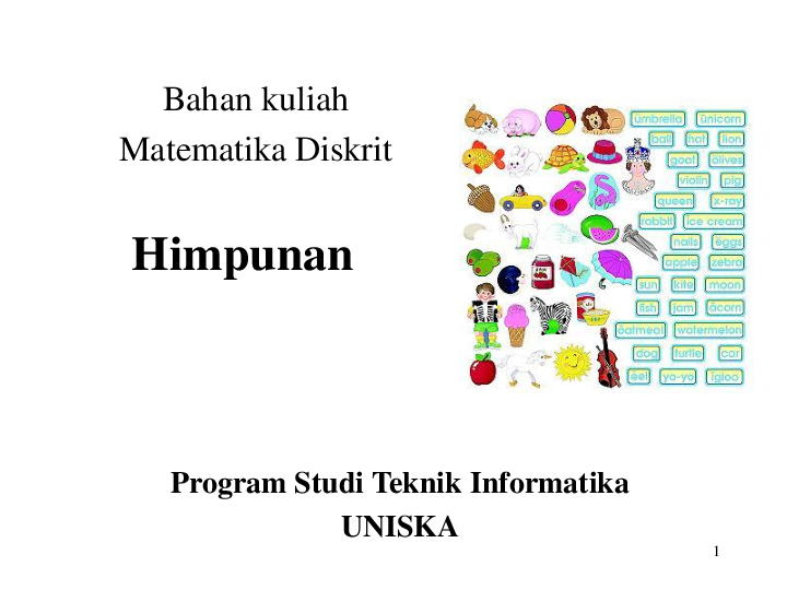 (PPT) MATEMATIKA DISKRIT-Himpunan.ppt